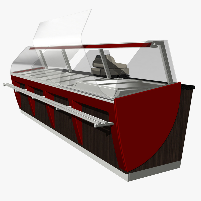3d model of bakery counter 1