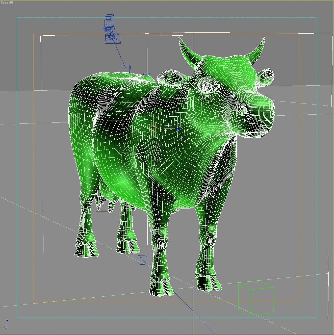 3d cow animation