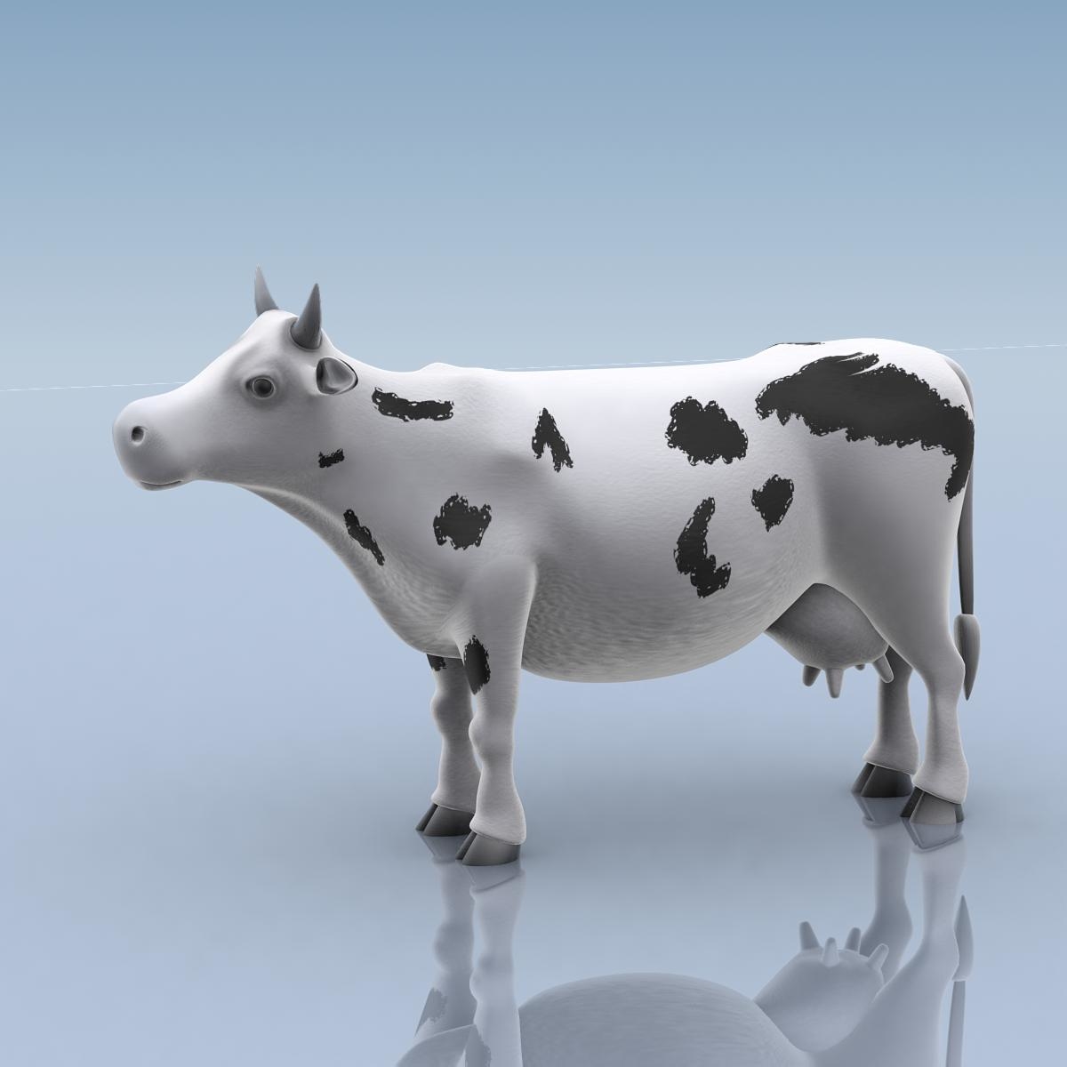 3d cow animation