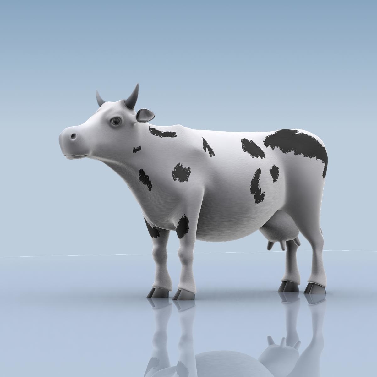3d cow animation