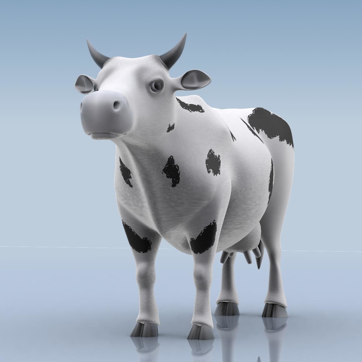 3d cow animation