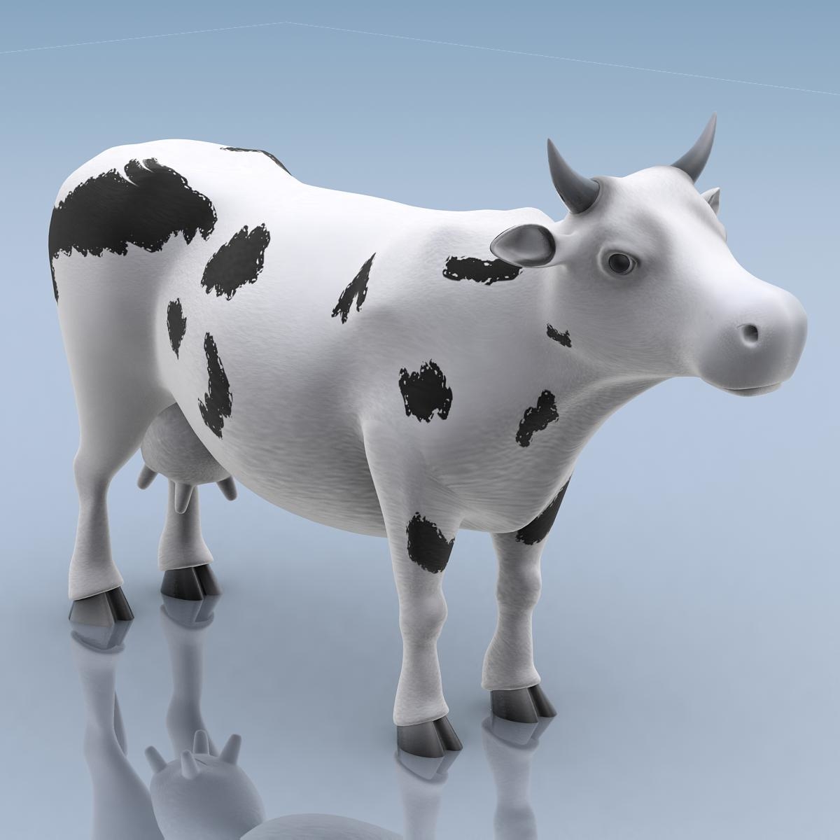 3d cow animation