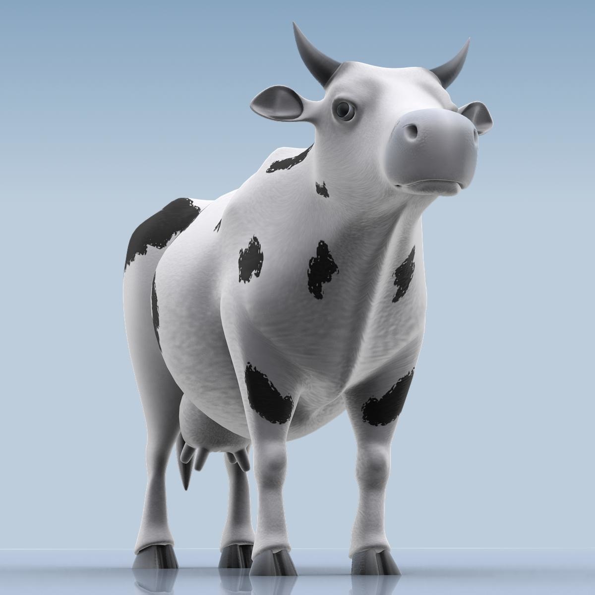 3d cow animation