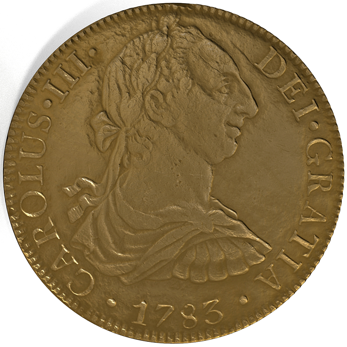 3dsmax gold doubloon