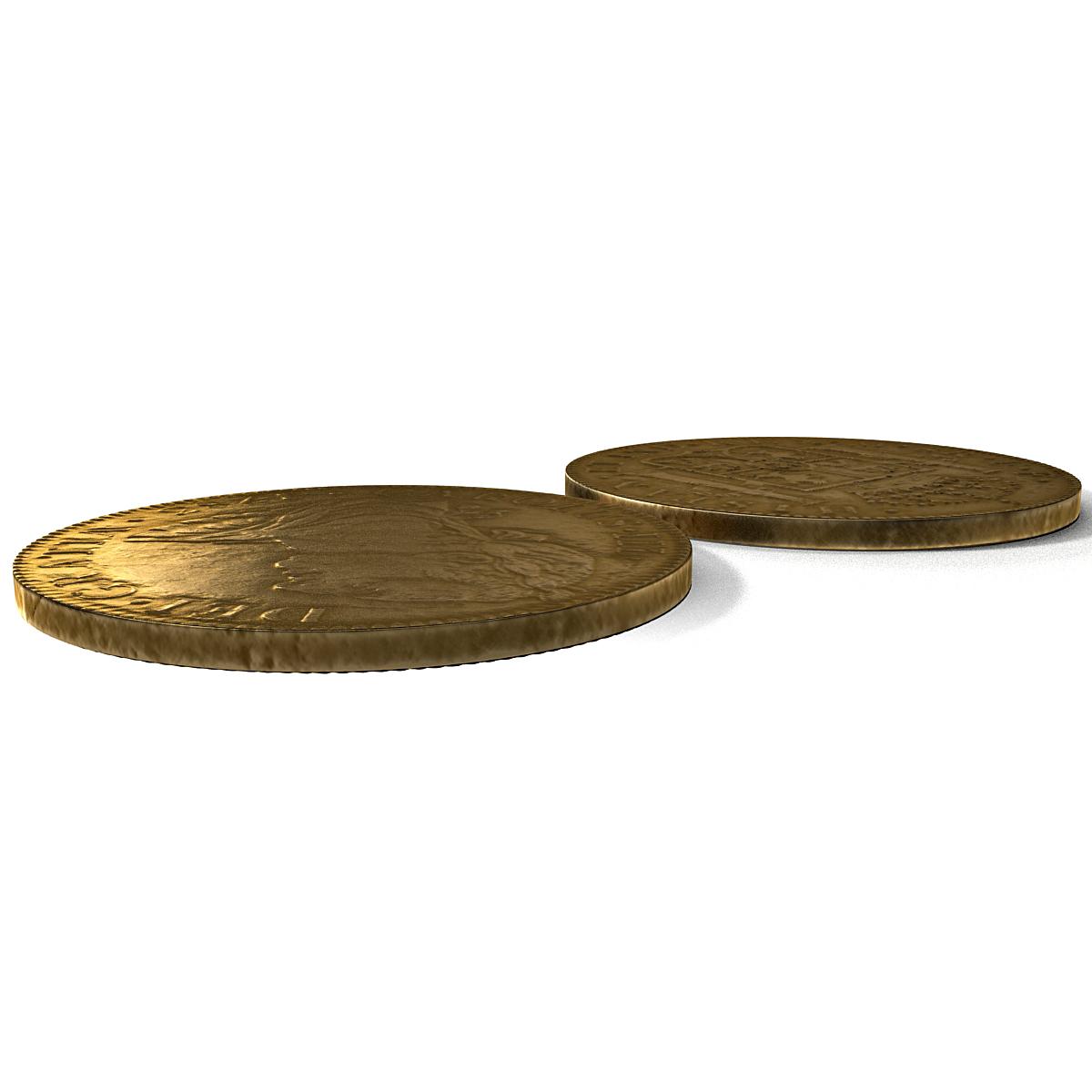 3dsmax gold doubloon