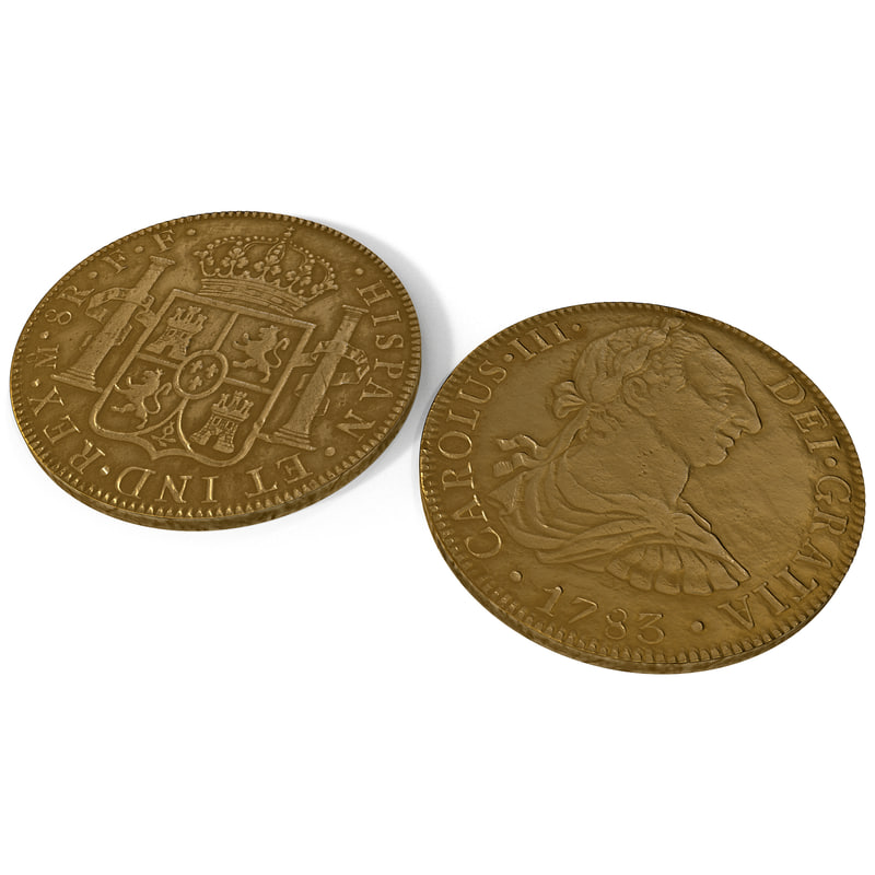 3dsmax gold doubloon