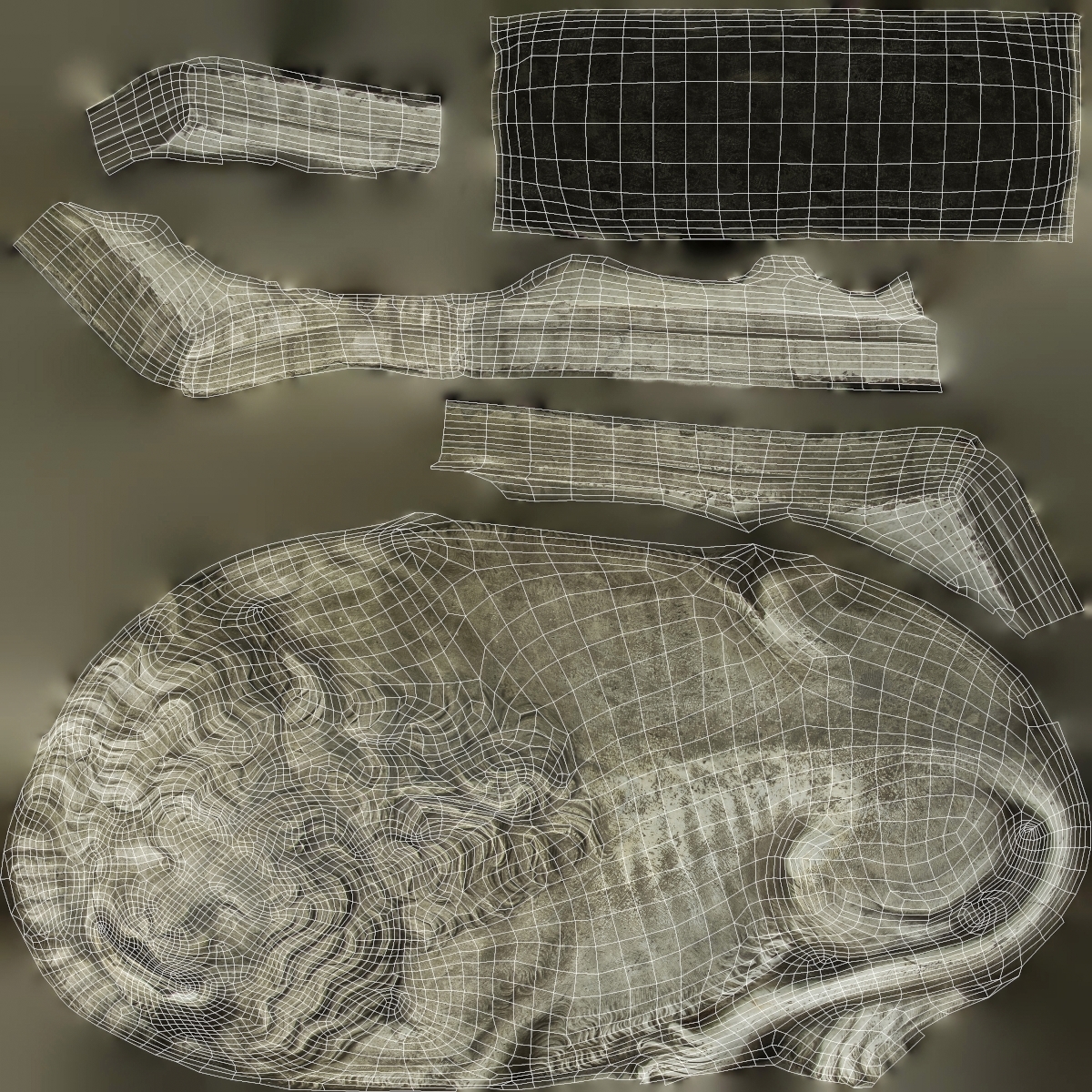 3d lion sculpture model