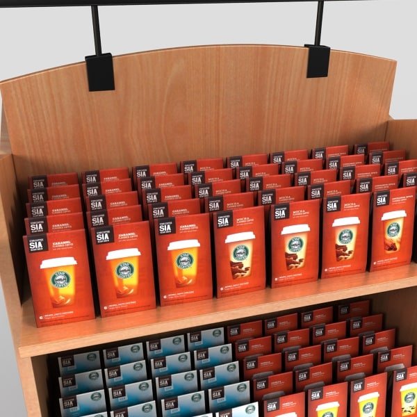 3d coffee display rack model