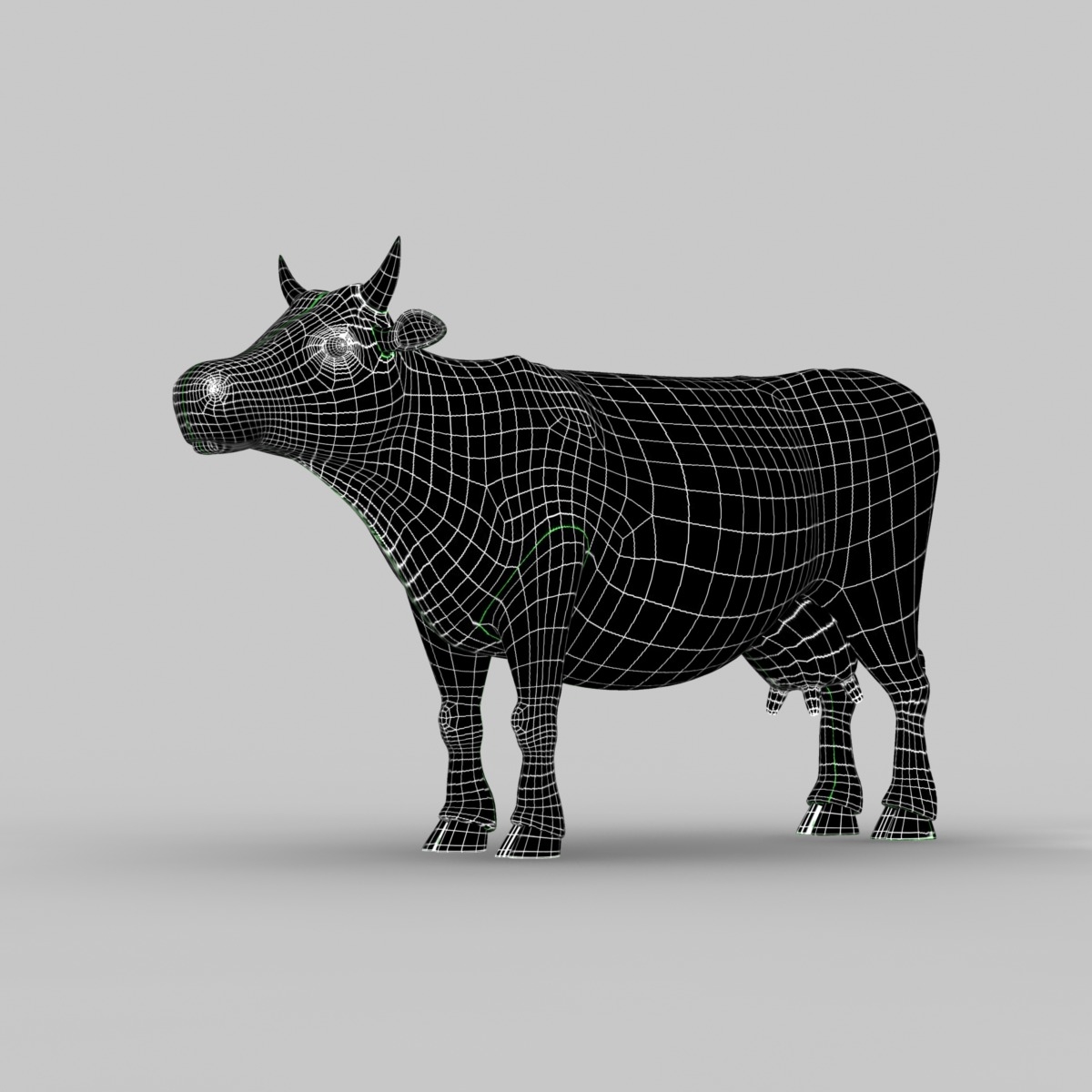 3d cow animation
