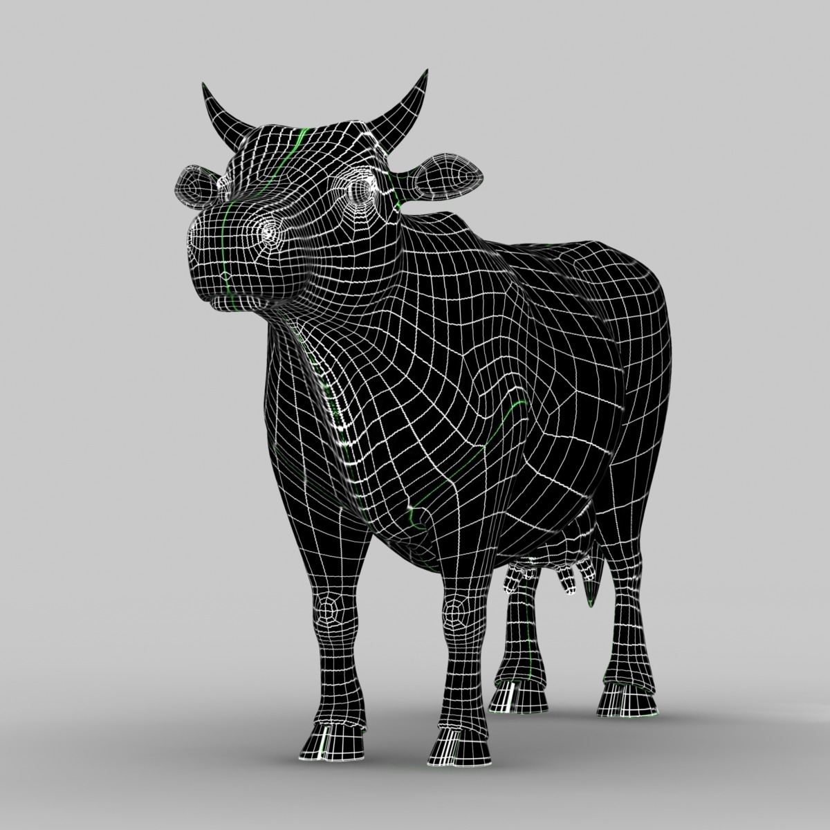 3d cow animation