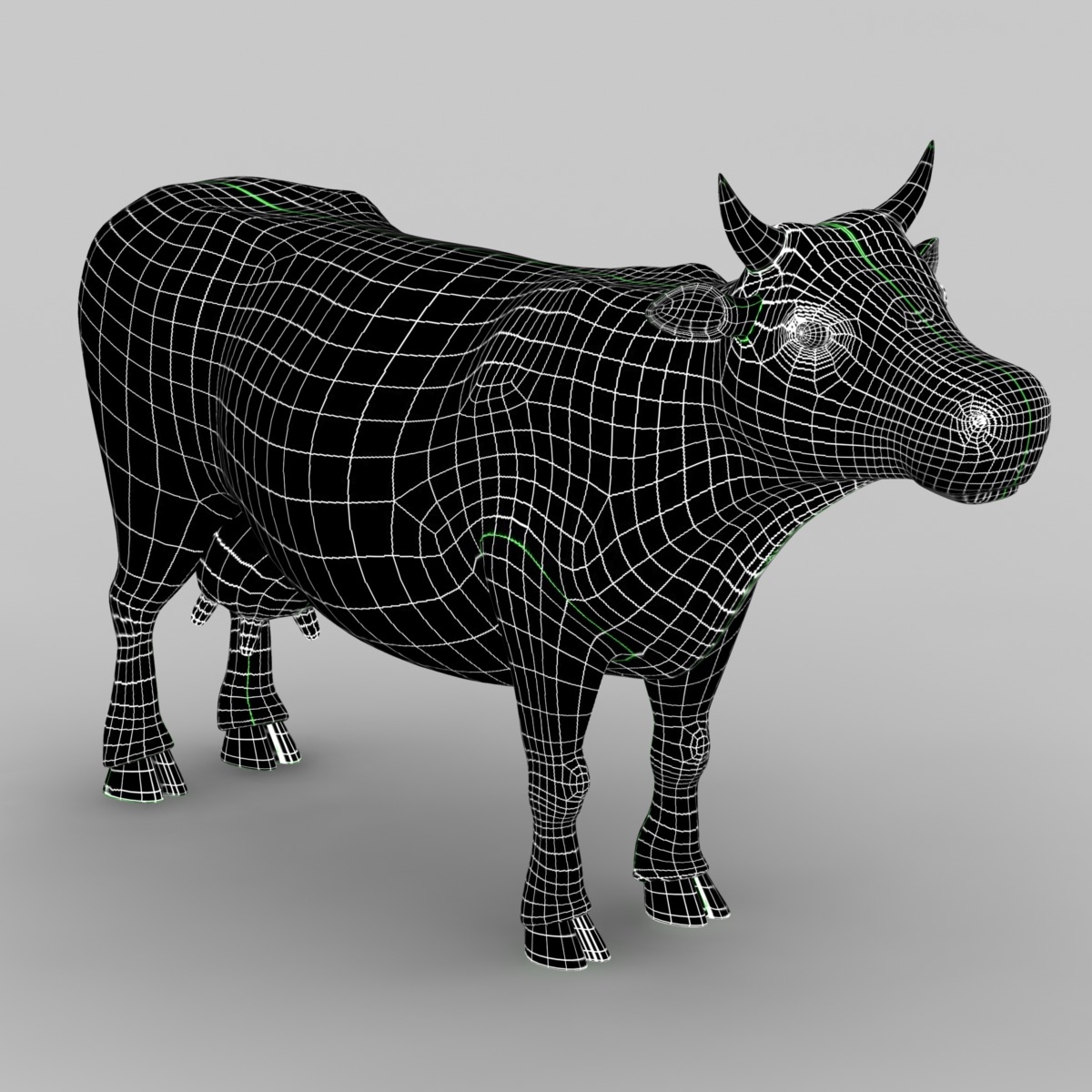3d cow animation