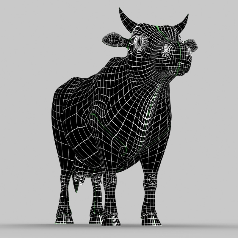3d cow animation