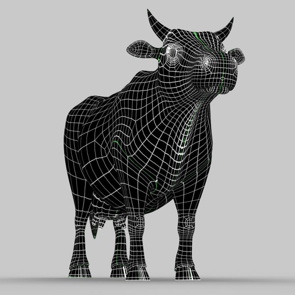 3d cow animation