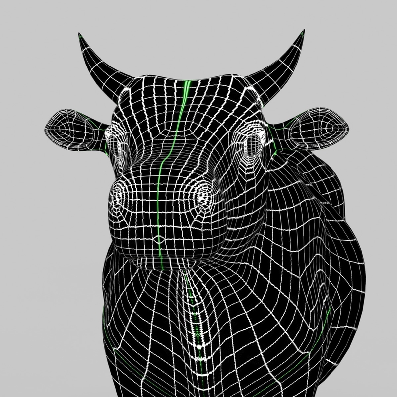 3d cow animation