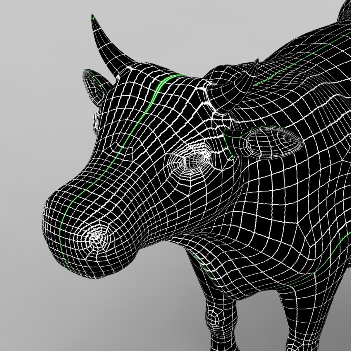 3d cow animation