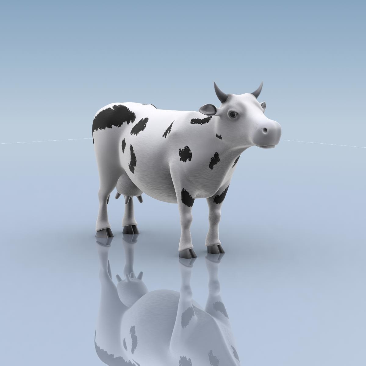 3d cow animation