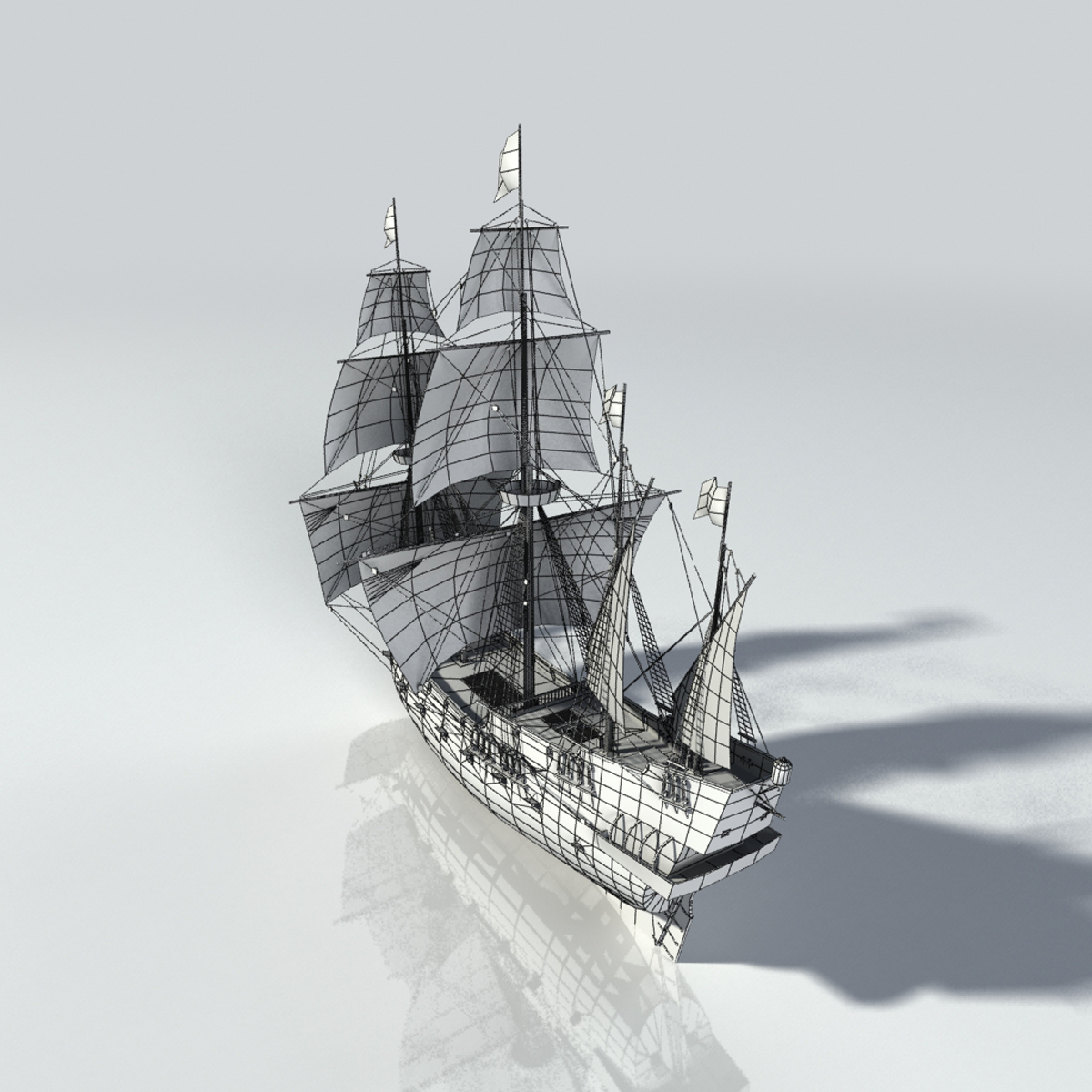 ready galeon 3d model