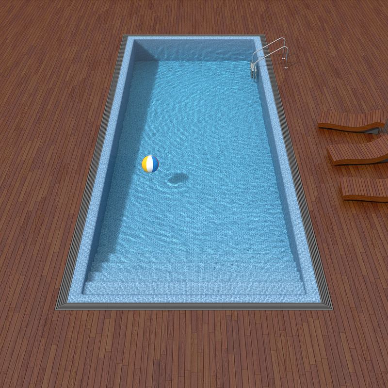 3d swimming pool model