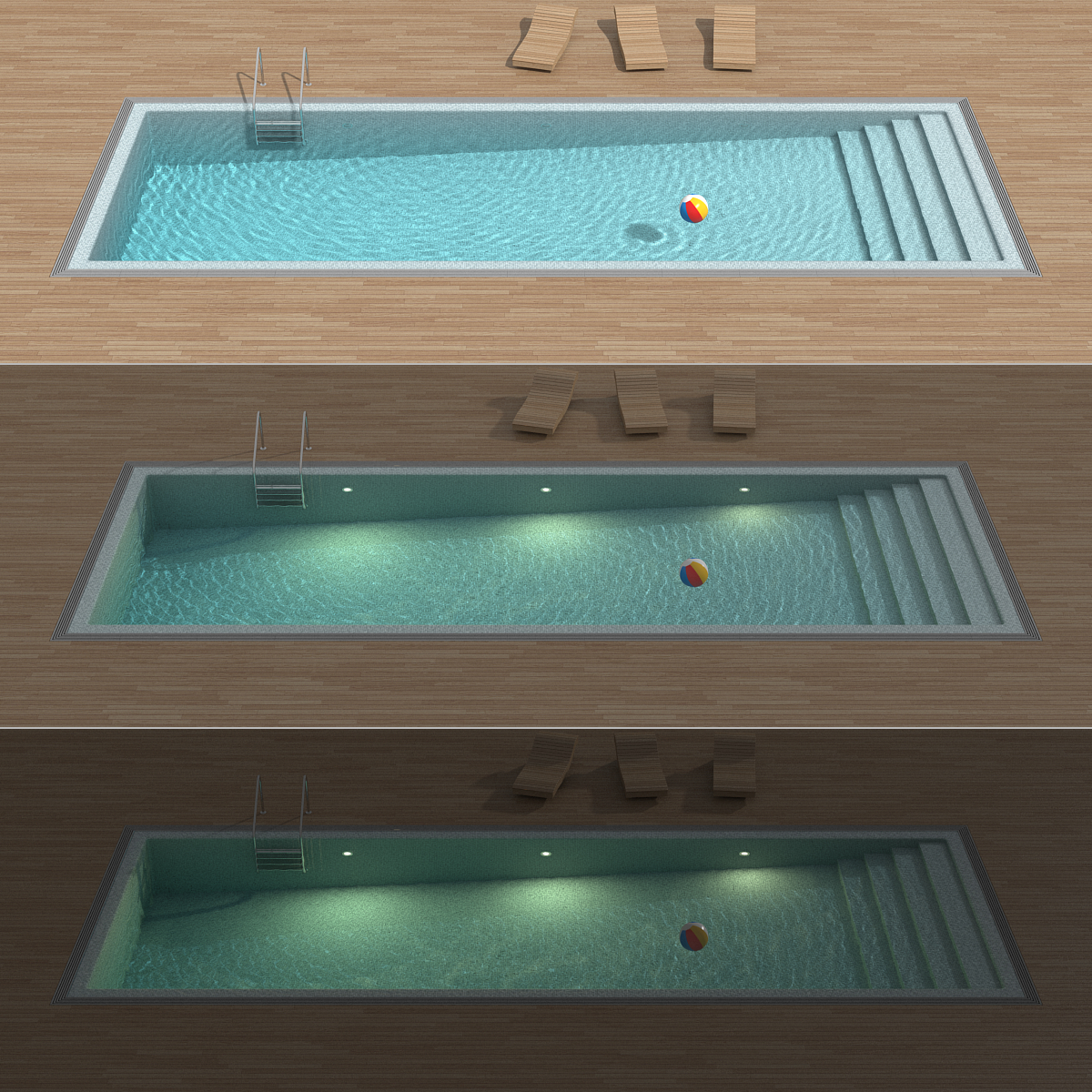 3d swimming pool model
