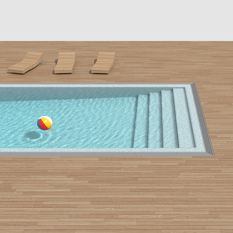 3d swimming pool model