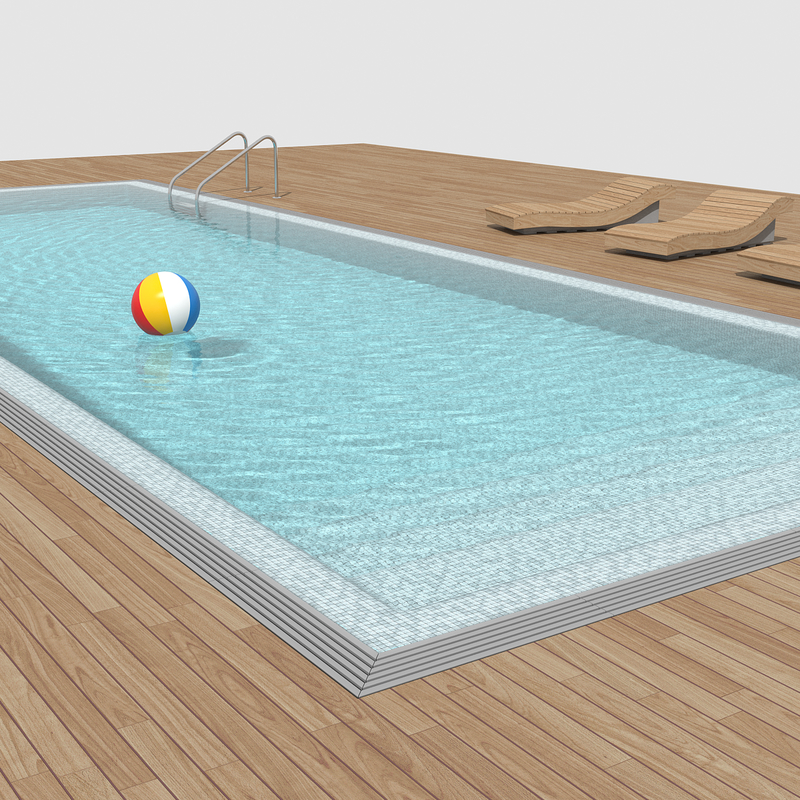 3d swimming pool model