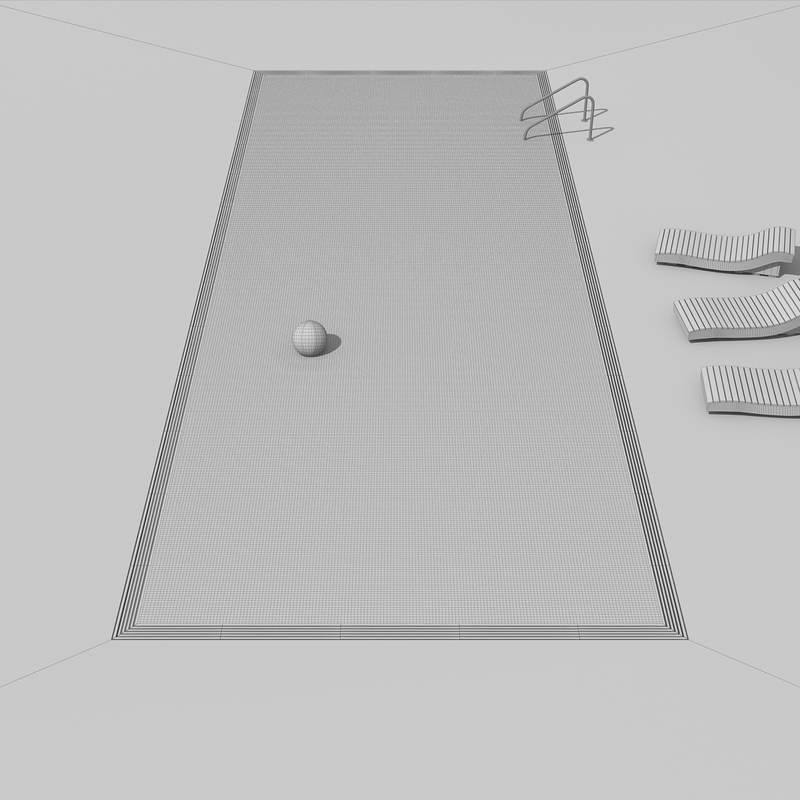 3d swimming pool model
