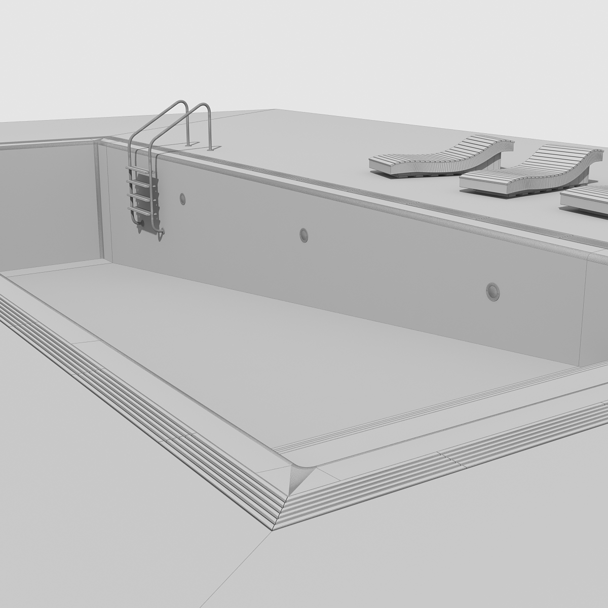 3d swimming pool model