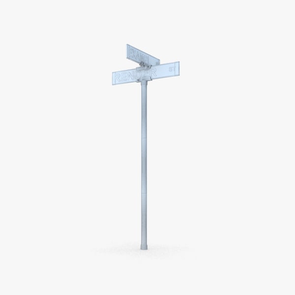 street sign 3d model