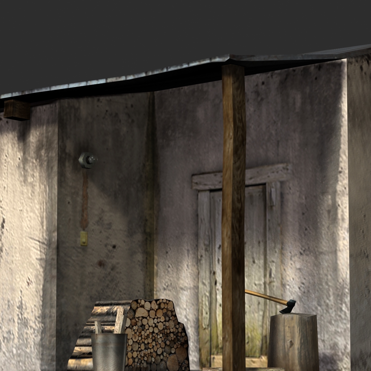 3d old tool shed