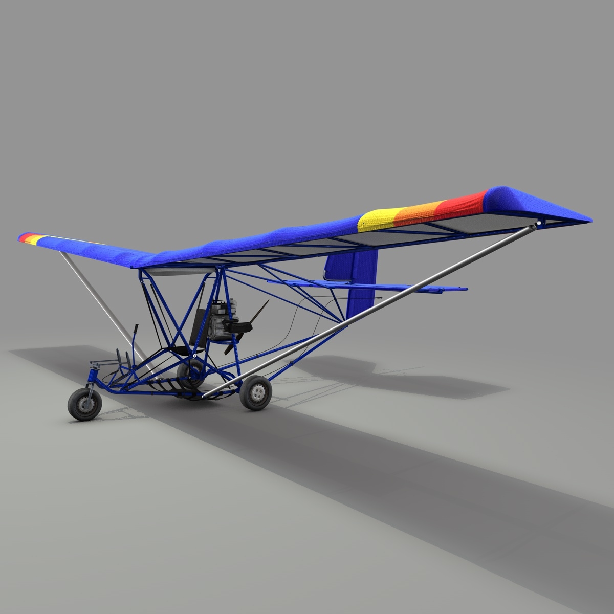 3d model ultralight aircraft lights