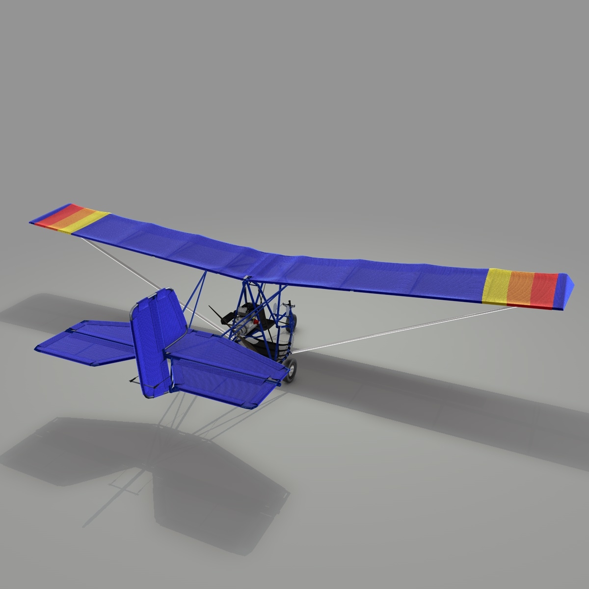 3d model ultralight aircraft lights
