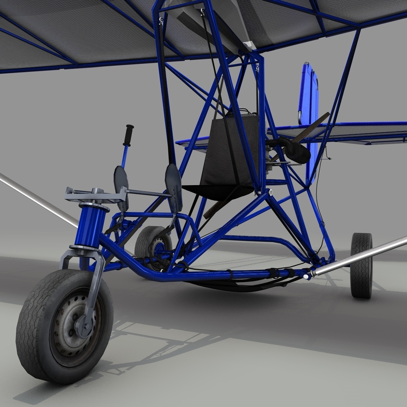 3d model ultralight aircraft lights