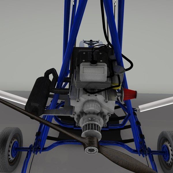 3d model ultralight aircraft lights