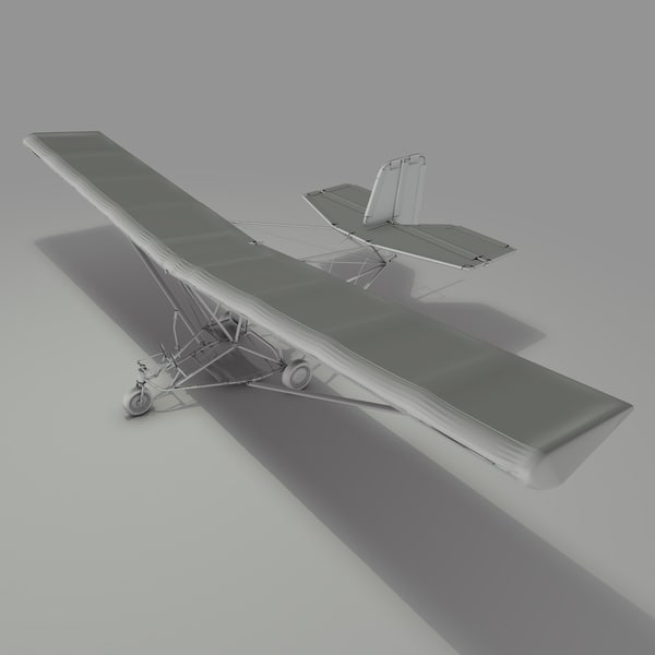 3d model ultralight aircraft lights