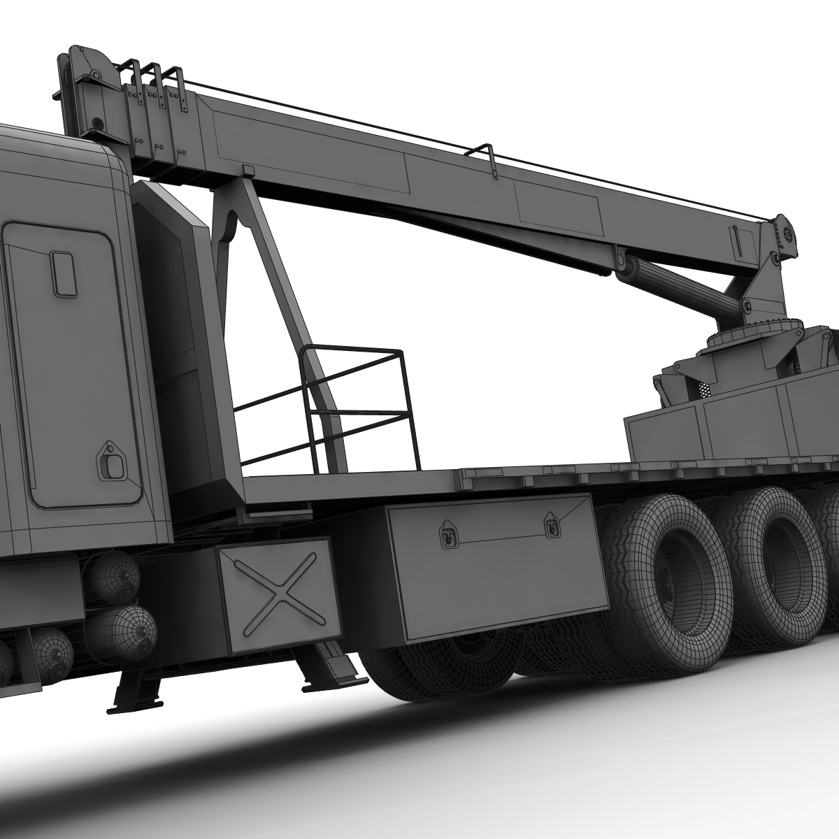 3d model crane truck