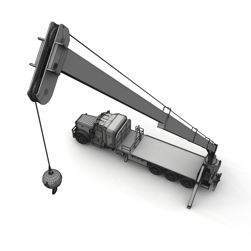 3d model crane truck