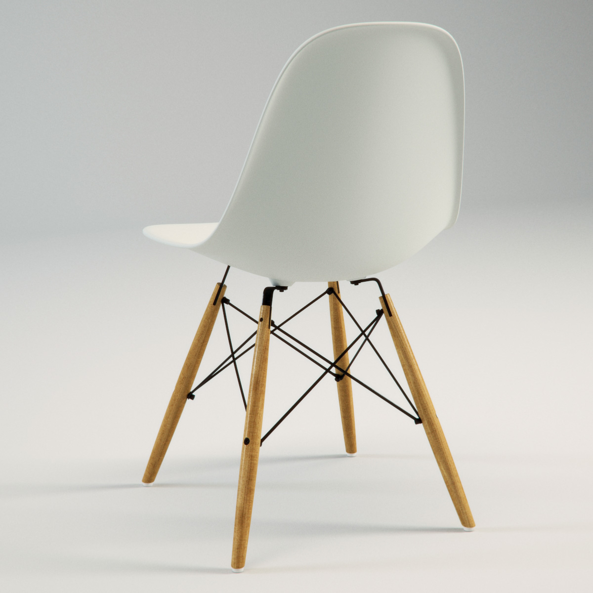 3d model eames plastic chair dsw