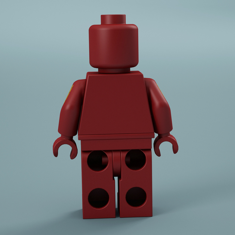 3d model lego man iron