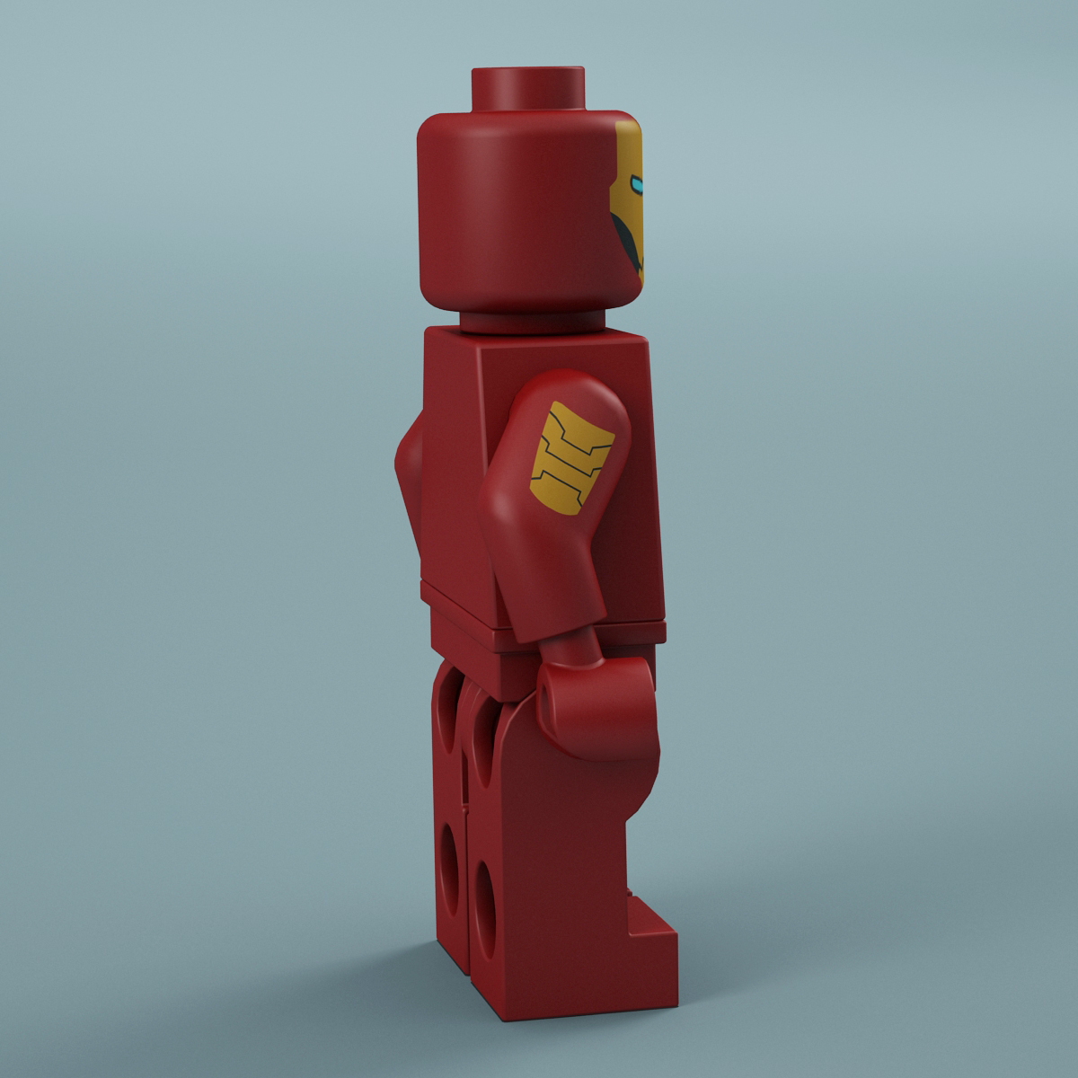 3d model lego man iron