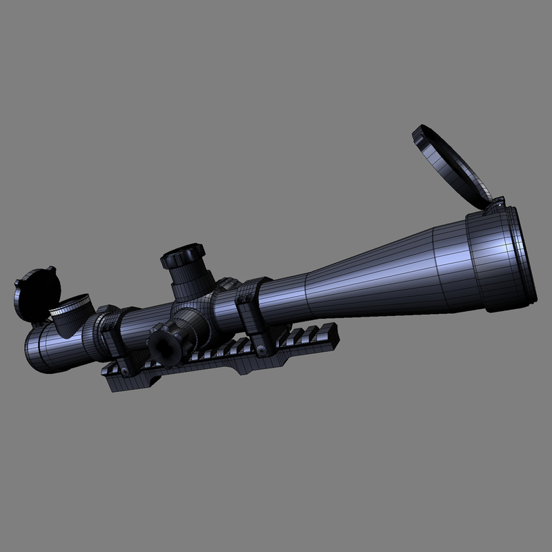 3d max sniper rifle scope