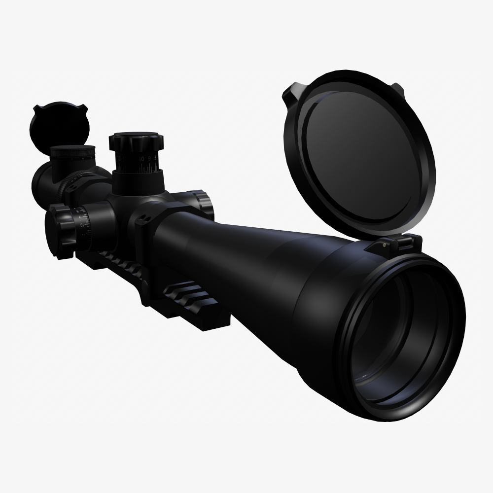 3d max sniper rifle scope