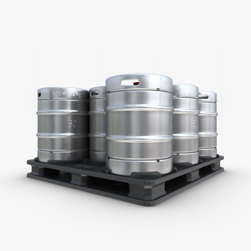 euro-keg keg pallet 3d 3ds