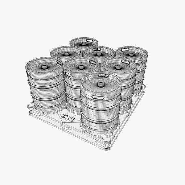 euro-keg keg pallet 3d 3ds