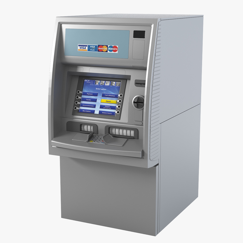 3d model atm cash machine