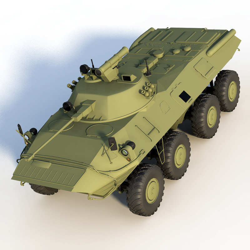 military carrier btr-80 3d model