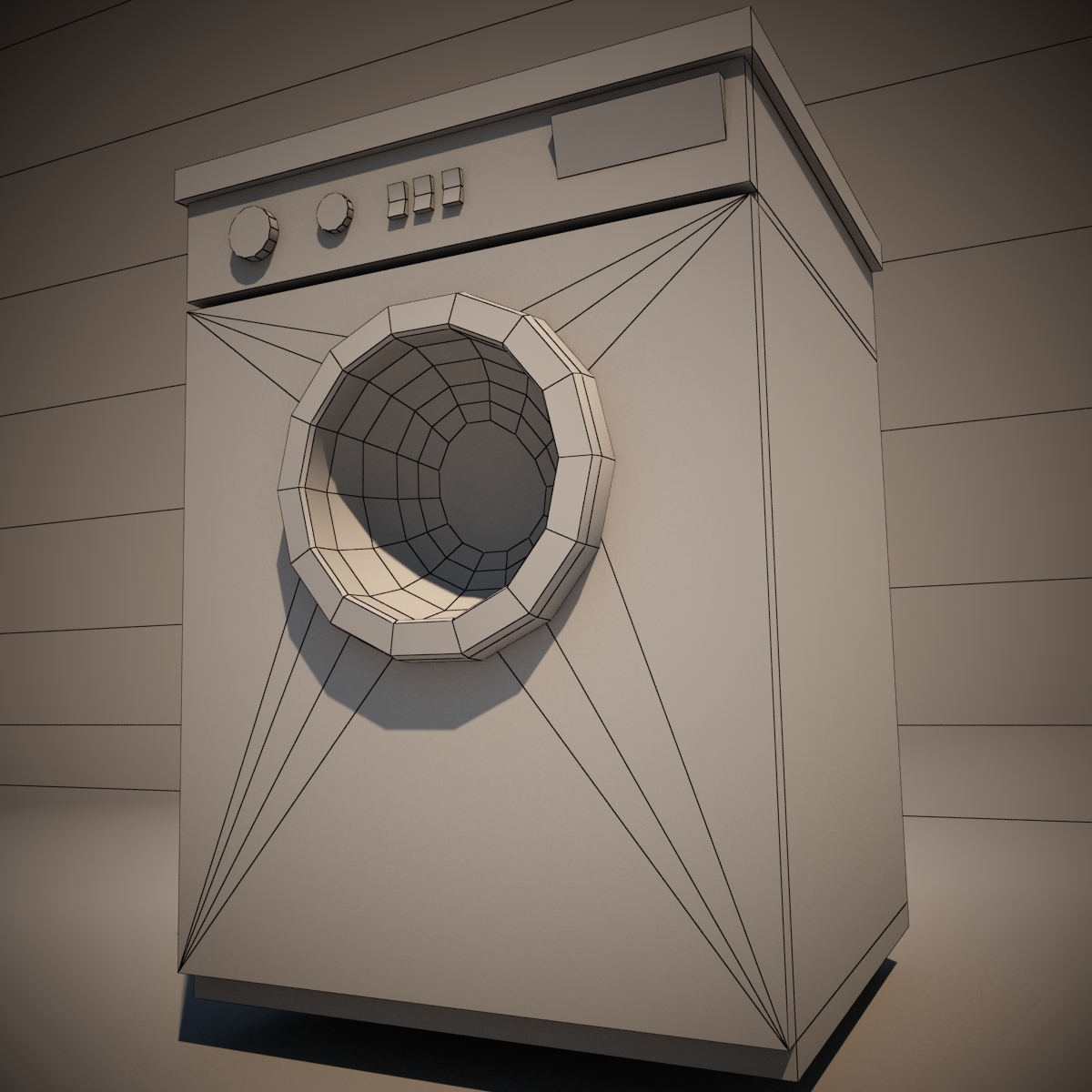 3d wash machine model