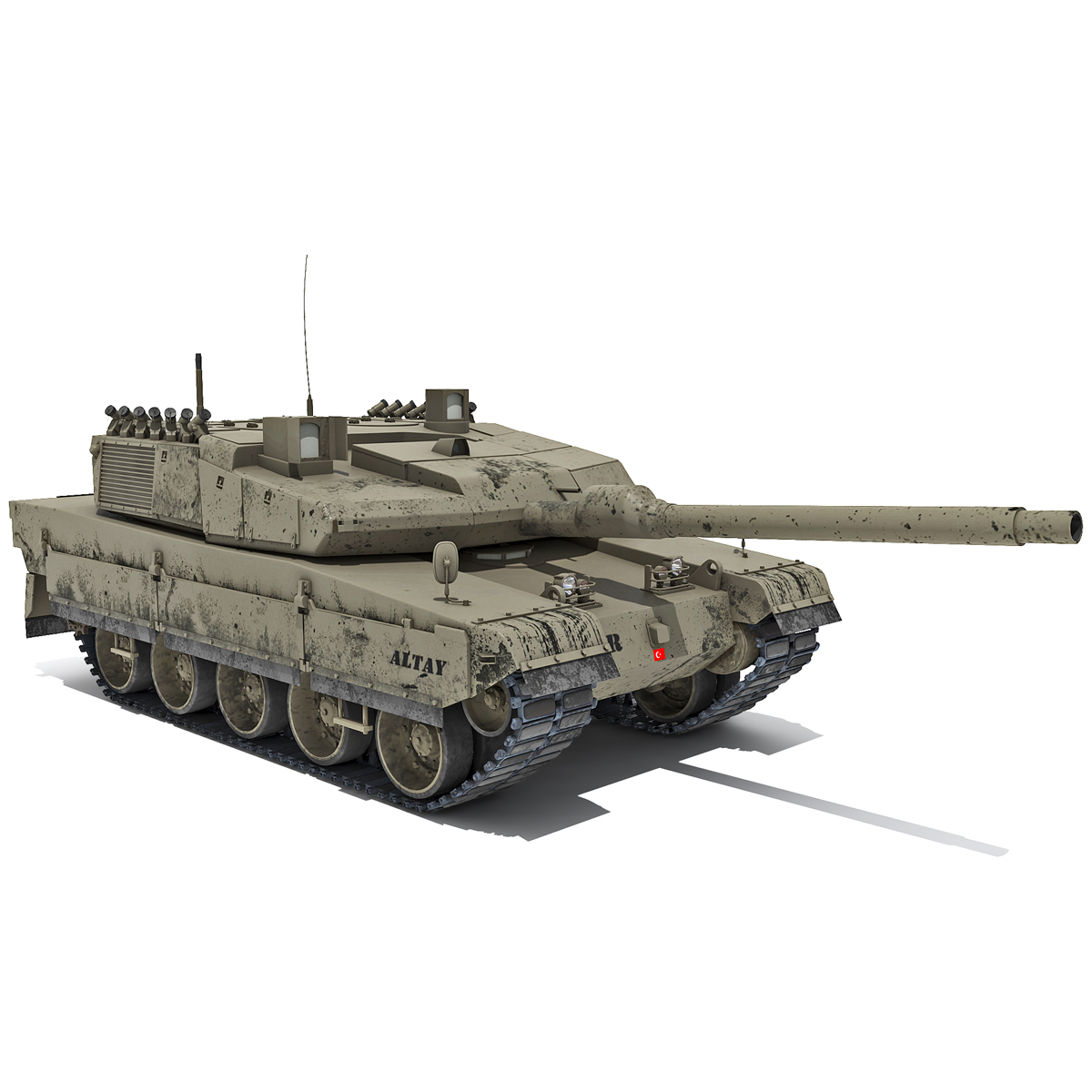 altay turkish main battle tank 3d obj
