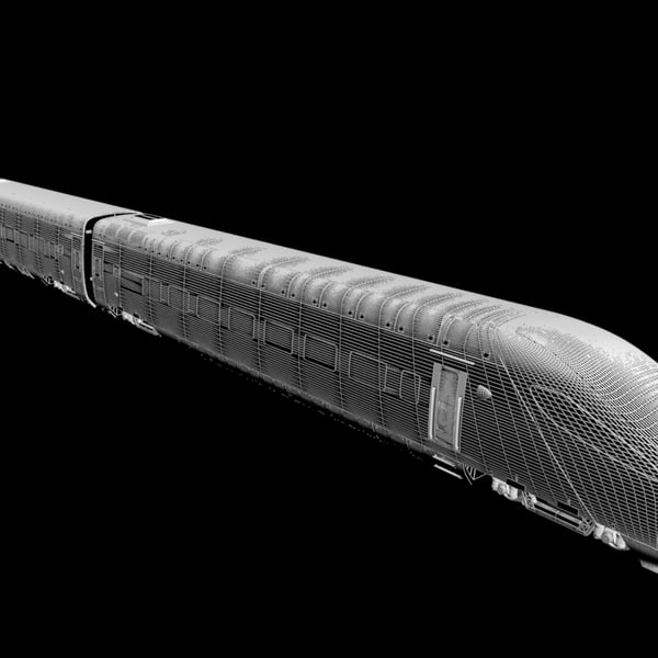 speed rail train 3d model