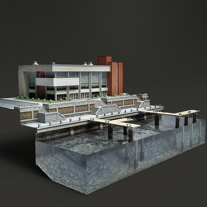 3d port sea model