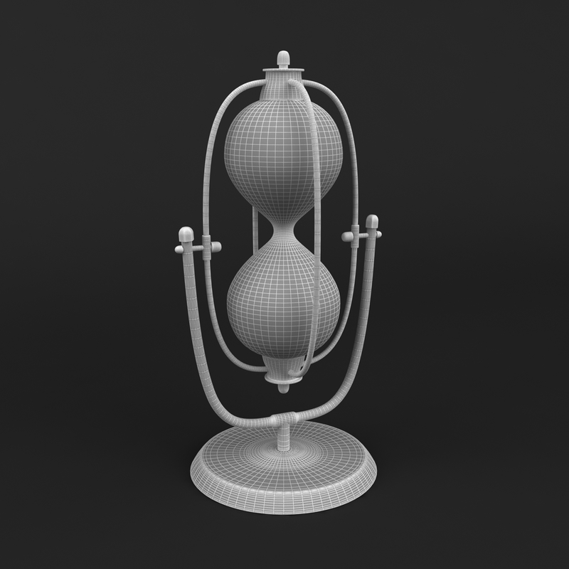 hourglass glass hour 3d model